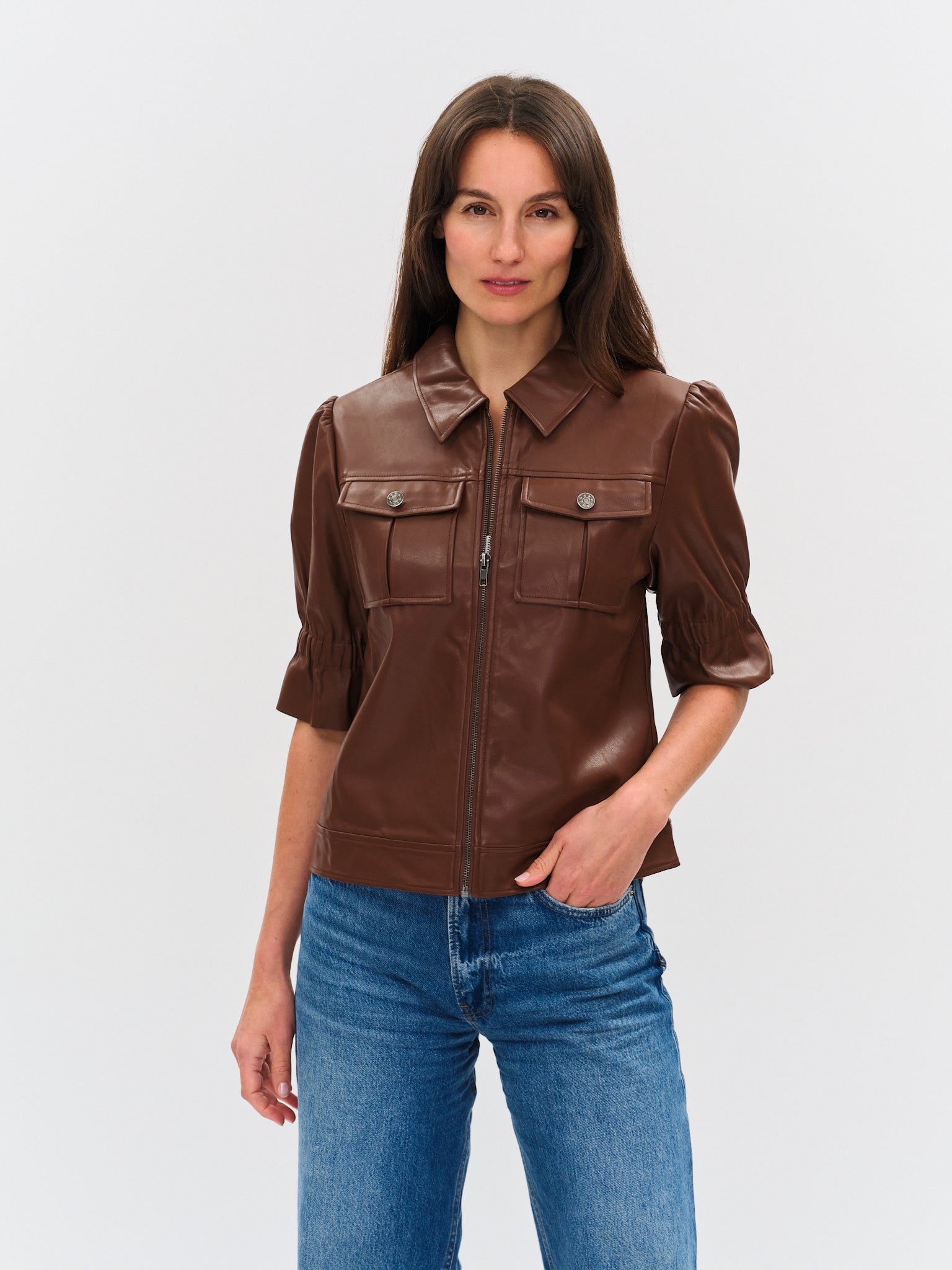 jennifer jacket [brown] – Six Fifty Clothing