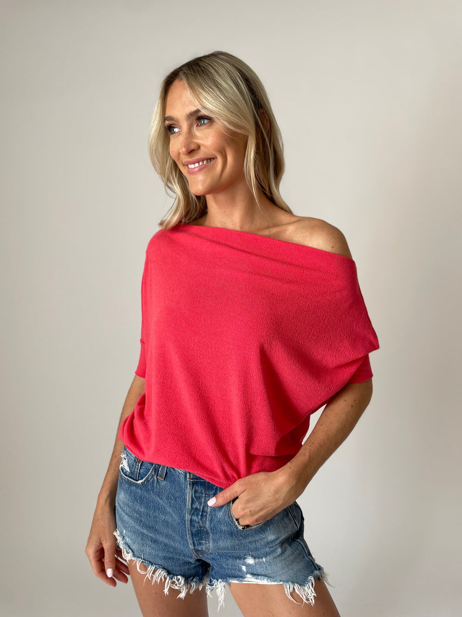the short sleeve anywhere top [tangerine] – Six Fifty Clothing